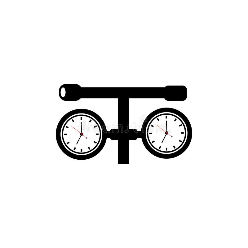 Letter T Logo Illustration Pressure Gauge Icon Clock Vector Design ...