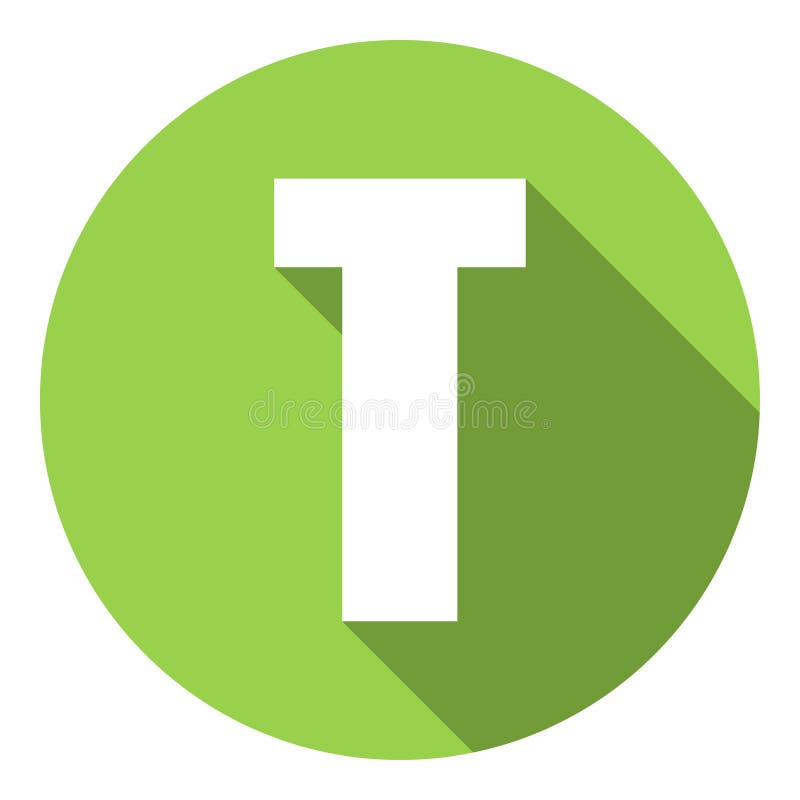 Letter T with a Long Shadow. Vector Illustration EPS10 Stock Vector ...
