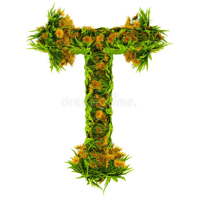 Letter T Green Grass Flowers Stock Illustrations – 47 Letter T Green ...
