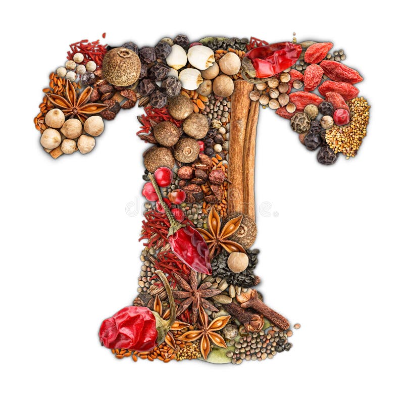 Spices letter stock photo. Image of nature, seeds, condiment - 30222444