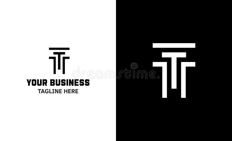 Letter T Minimal Vector Logo. Icon Mark Design Template Stock Vector ...