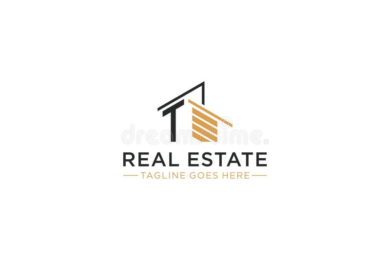 Letter T for Real Estate Remodeling Logo. Construction Architecture ...