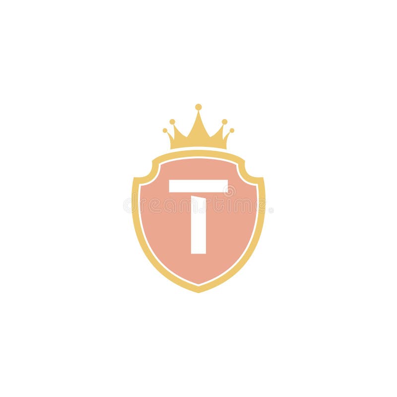 Letter T with Shield Icon Logo Design Illustration Stock Illustration ...