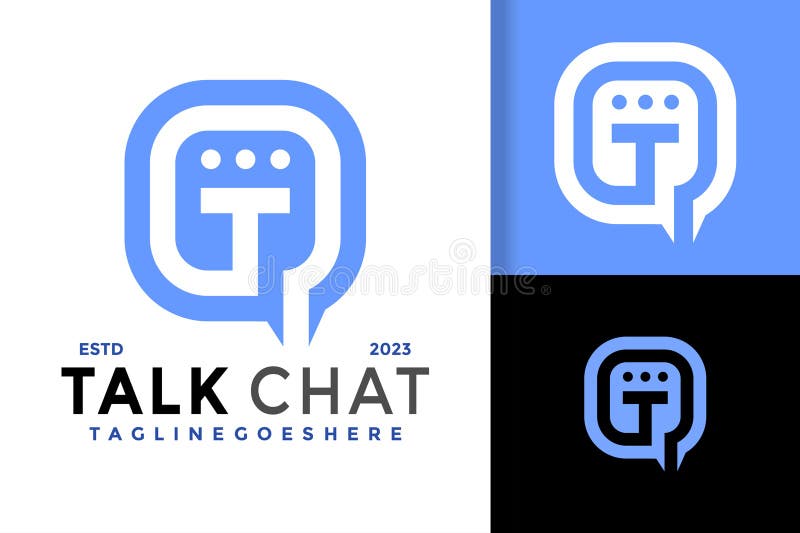 Letter T Talk Chat Logo Vector Icon Illustration Stock Vector ...