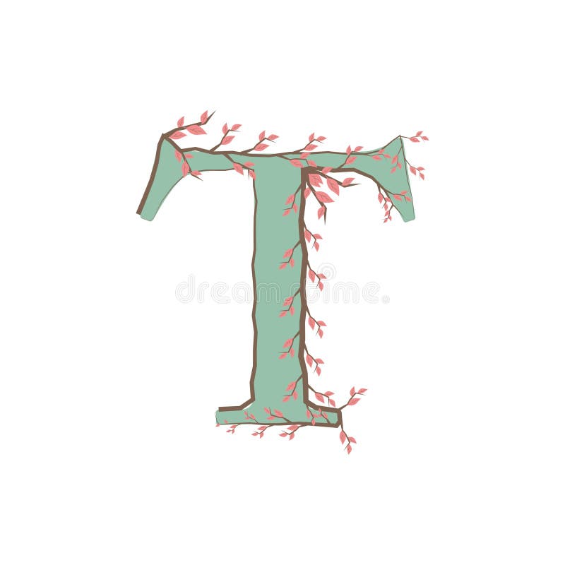 Letter T. Vector Illustration Decorative Design Stock Vector ...