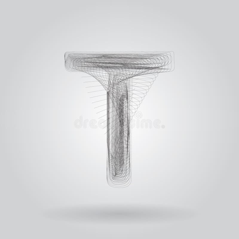 Letter T. Vector Illustration Decorative Design Stock Vector ...