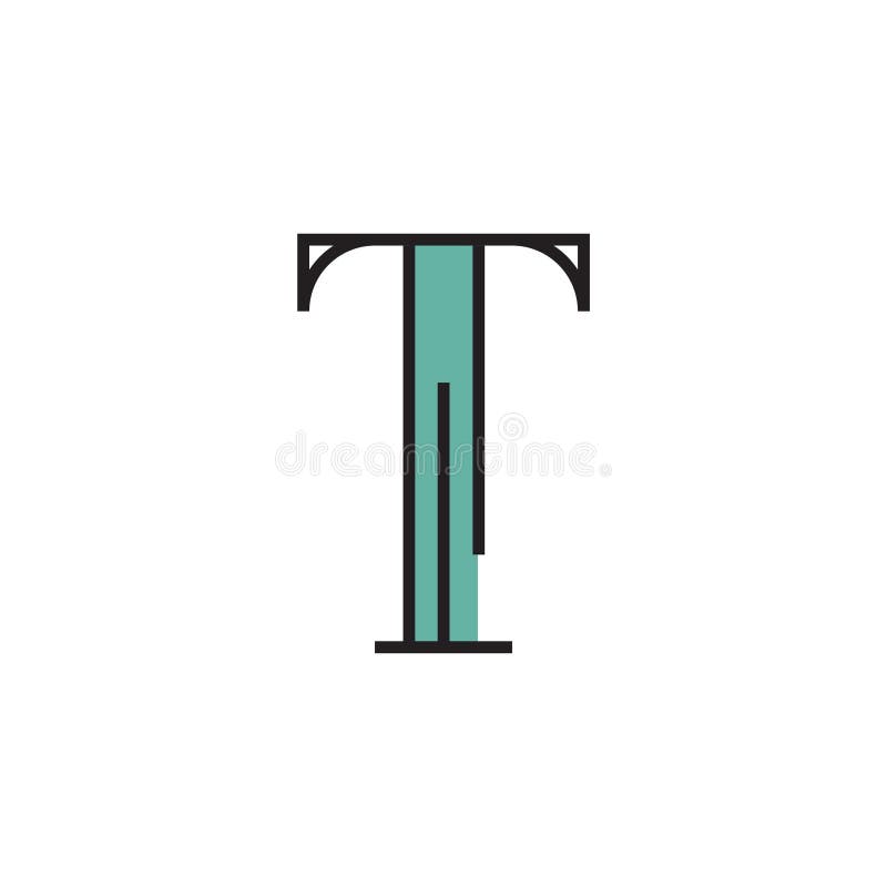 Letter T. Vector Illustration Decorative Design Stock Vector ...