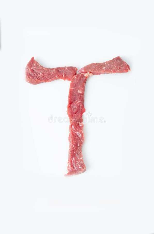 The Letter T on a White Background Stock Photo - Image of gastronomy ...
