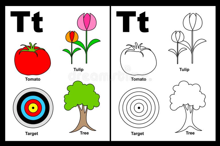 Letter T Tree Alphabet Stock Illustrations – 625 Letter T Tree Alphabet ...
