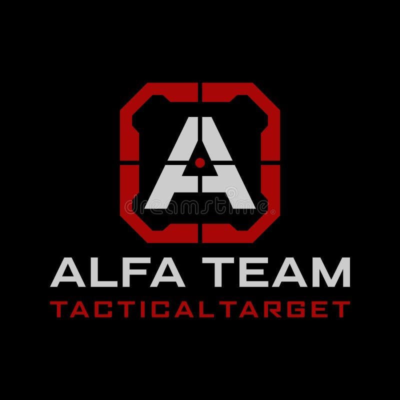 A Letter Tactical Military Target Logo Design Stock Illustration ...