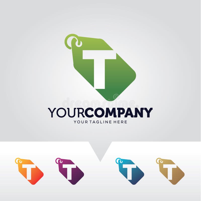 Letter Tag Logo Design Template Stock Vector - Illustration of market ...