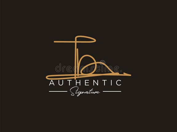 Letter TB Signature Logo Template Vector Stock Vector - Illustration of ...