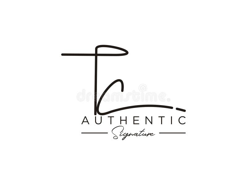 Letter TC Signature Logo Template Vector Stock Vector - Illustration of ...