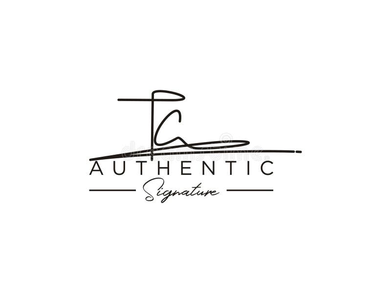 Letter TC Signature Logo Template Vector Stock Vector - Illustration of ...