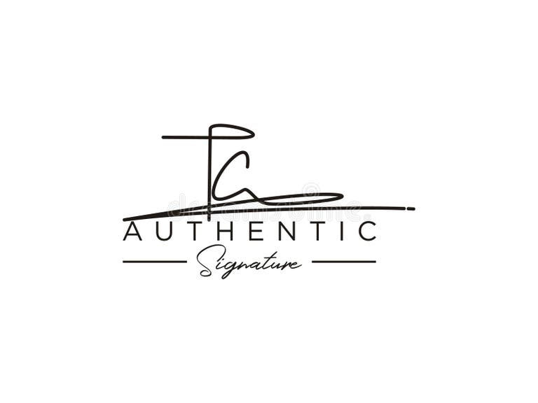 Letter TC Signature Logo Template Vector Stock Vector - Illustration of ...