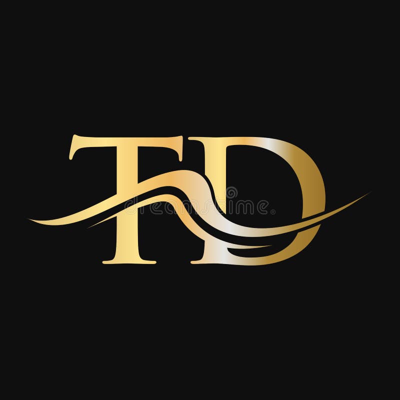 Letter TD Logo Design. Initial TD Logotype Template for Business and ...