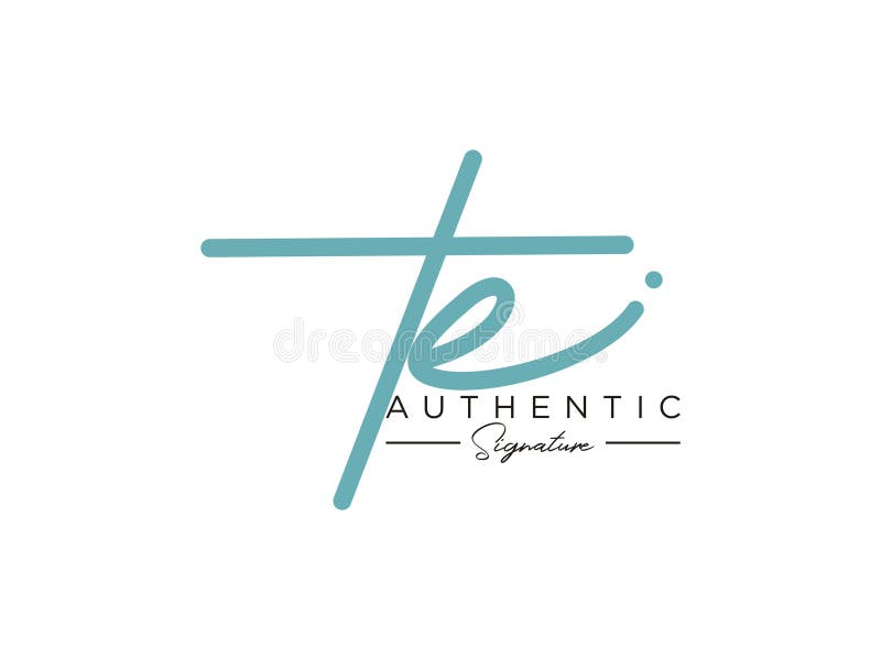 Letter TE Signature Logo Template Vector Stock Vector - Illustration of ...