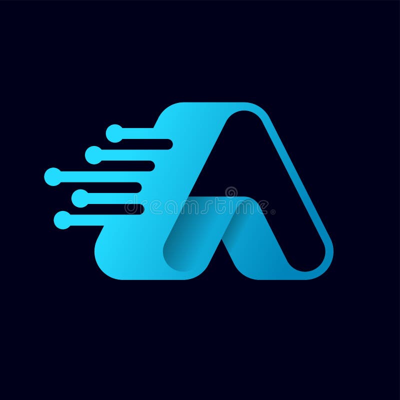 Letter a Technology Vector Logo Template Stock Vector - Illustration of ...
