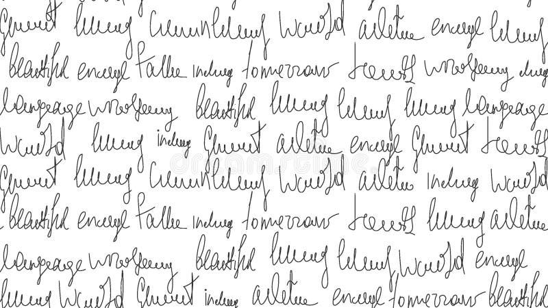 Letter Text Background in Hand Style Write. Old Cursive Script on ...