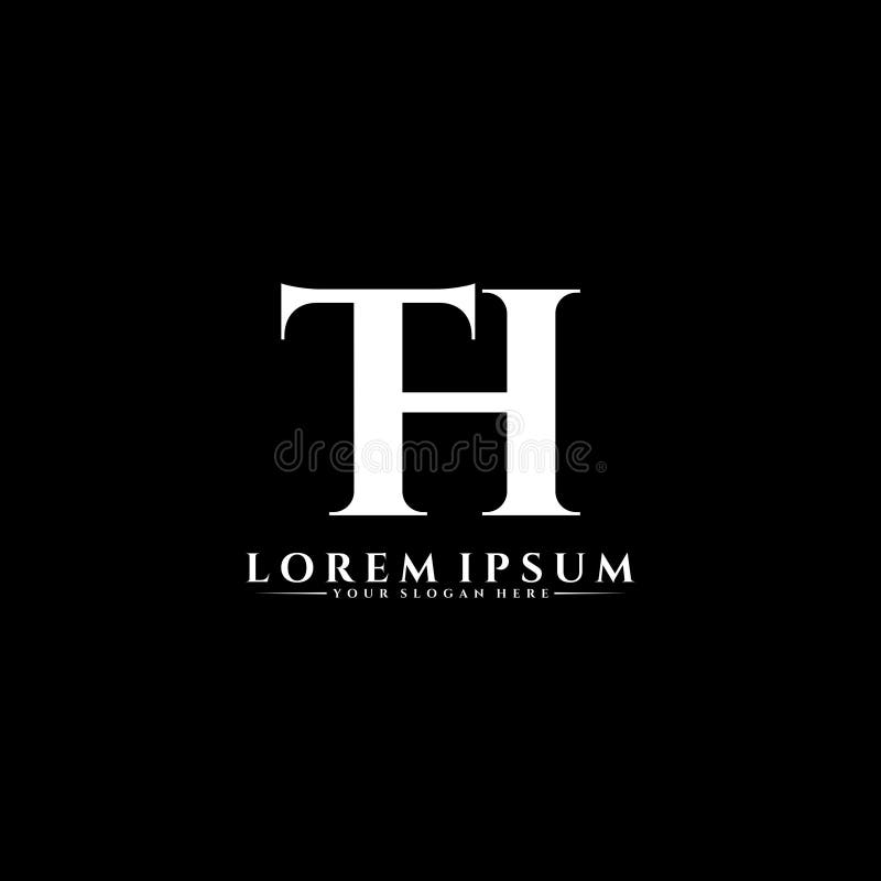 Letter TH Simple Monogram Logo Icon Design. Stock Vector - Illustration ...