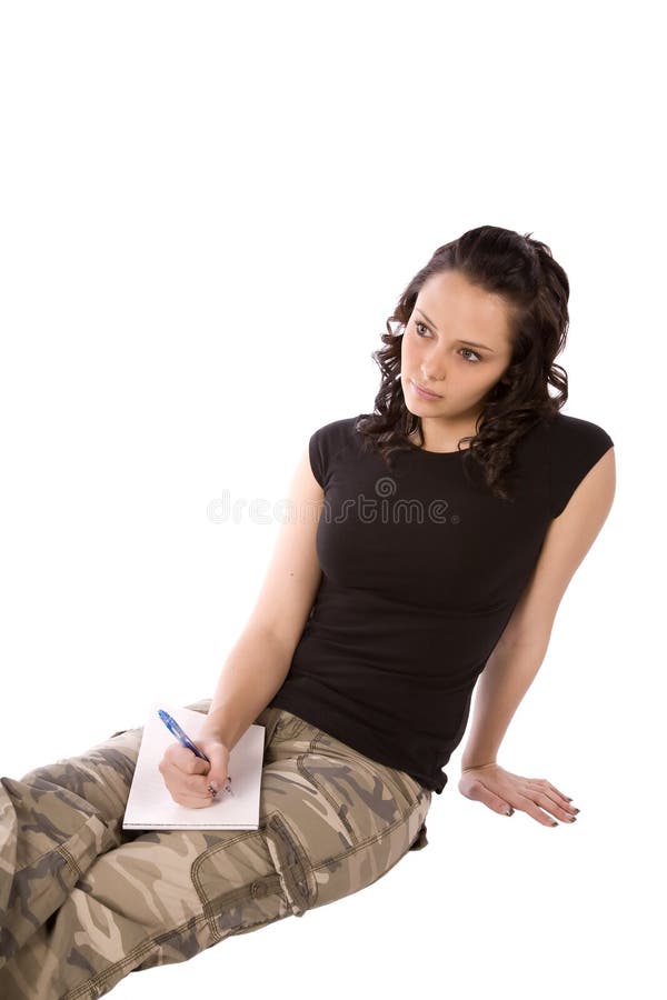 Thinking laying down stock photo. Image of glasses, isolated - 17135034