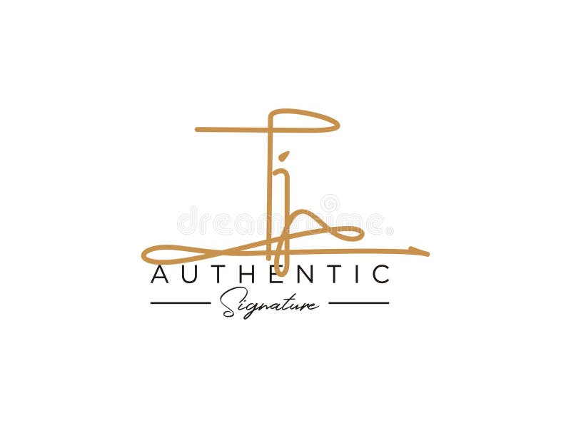 Letter TJ Signature Logo Template Vector Stock Vector - Illustration of ...