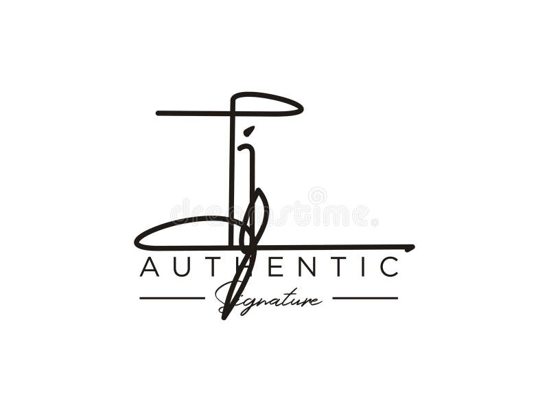 Letter TJ Signature Logo Template Vector Stock Vector - Illustration of ...