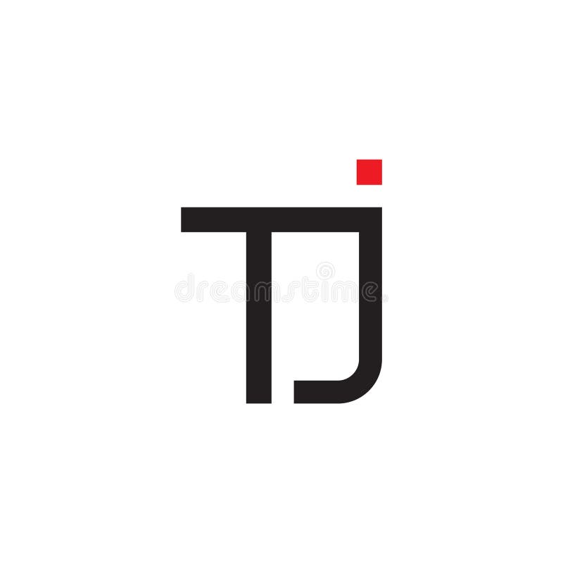 Letter Tj Simple Geometric Line Logo Vector Stock Vector - Illustration ...