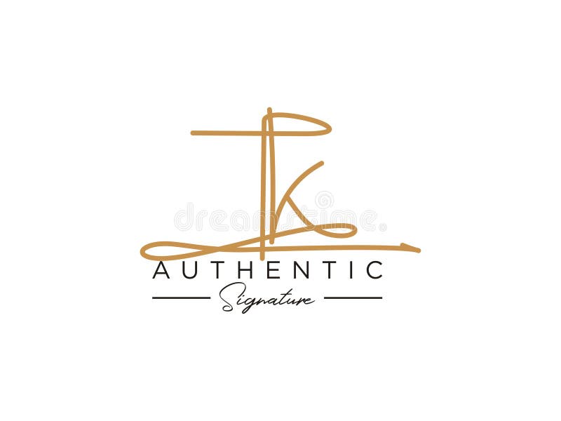 Letter TK Signature Logo Template Vector Stock Vector - Illustration of ...