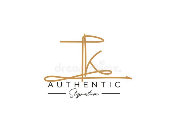 Letter TK Signature Logo Template Vector Stock Vector - Illustration of ...