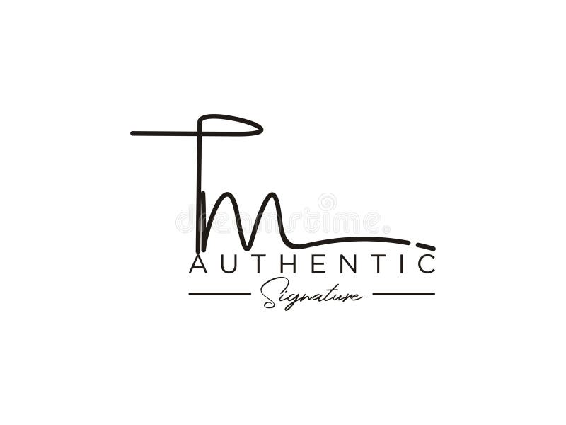 Letter TM Signature Logo Template Vector Stock Vector - Illustration of ...