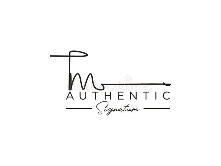 Letter TM Signature Logo Template Vector Stock Vector - Illustration of ...