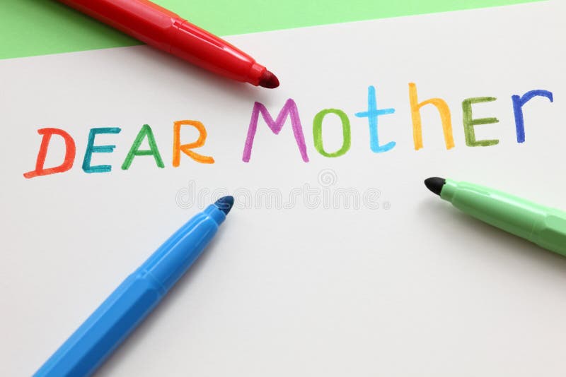 Letter to dear mother stock image. Image of letter, mother - 45523595