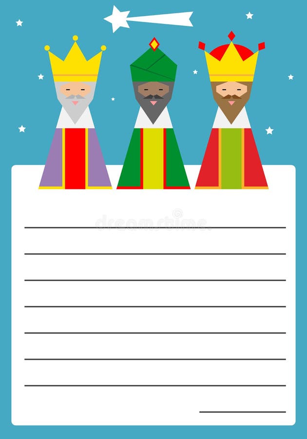 Letter To the Three Wise Men Stock Vector - Illustration of faith, king ...