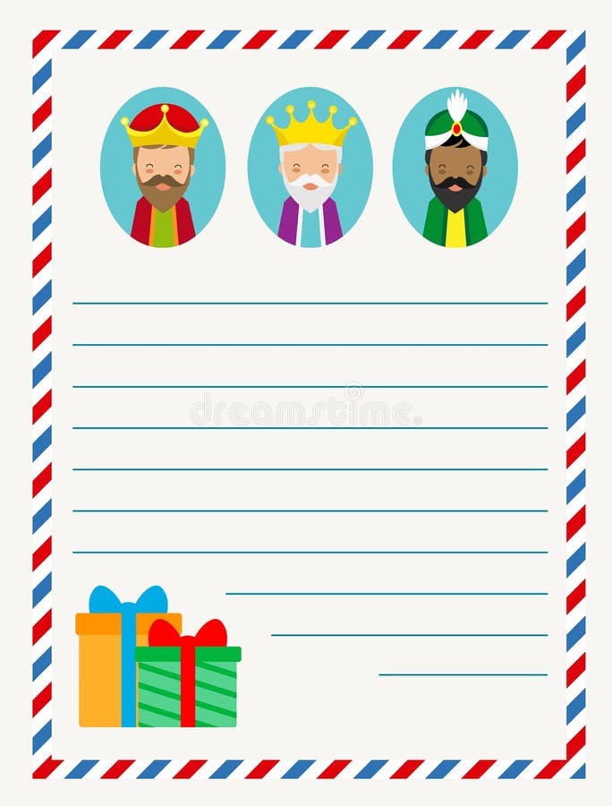 Letter To the Three Wise Men Stock Vector - Illustration of kings ...