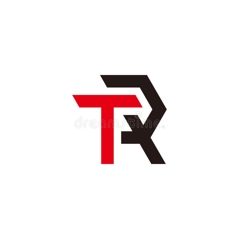 Letter Tr Simple Geometric Lines Linked Logo Vector Stock Vector ...