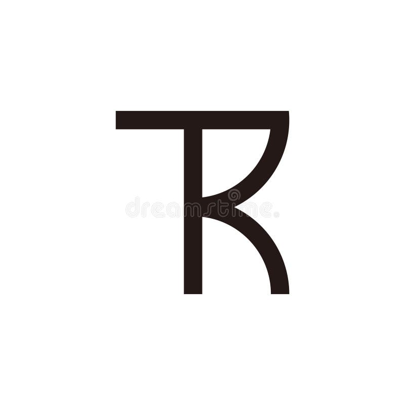 Letter Tr Simple Linked Line Geometric Clear Logo Vector Stock Vector ...