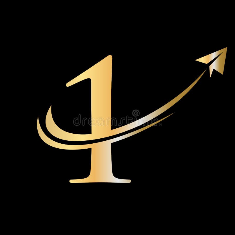 Letter 1 Travel Logo Vector Template. Initial Travel Logo on Letter 1 ...