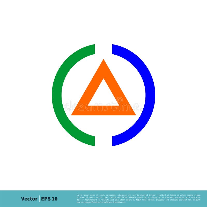 A Letter Triangle and Circle Icon Vector Logo Template Illustration ...