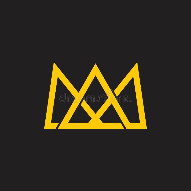 Letter am Triangle Crown Logo Vector Stock Vector - Illustration of ...