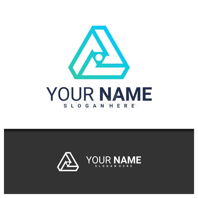 Letter a Triangle Logo Design Vector, Creative Triangle Logo Concepts ...