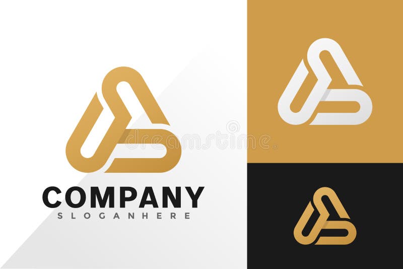 A Letter Triangle Logo Vector Design. Abstract Emblem, Designs Concept ...