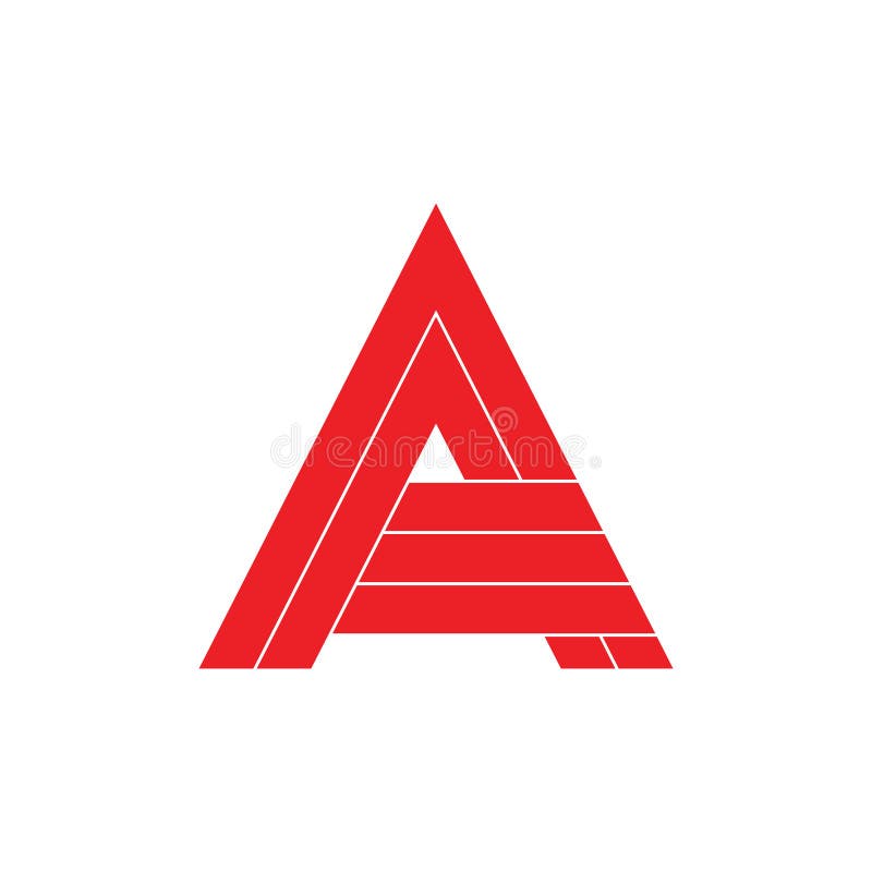 Letter a Triangle Stripes Geometric Logo Stock Vector - Illustration of ...