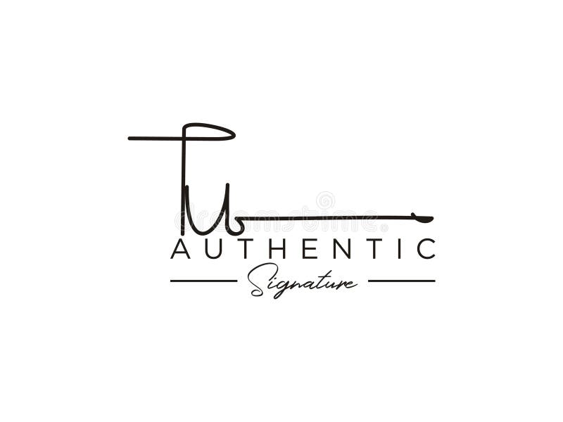 Letter TU Signature Logo Template Vector Stock Vector - Illustration of ...