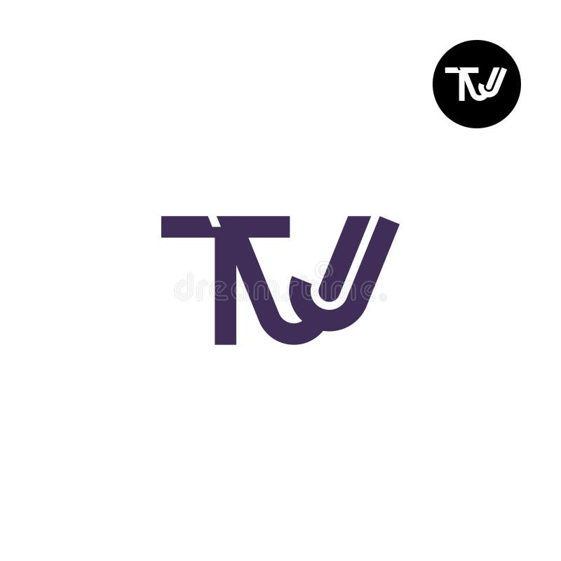 Letter TVJ Monogram Logo Design Stock Illustration - Illustration of ...