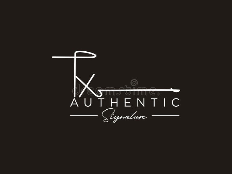 Letter TX Signature Logo Template Vector Stock Vector - Illustration of ...