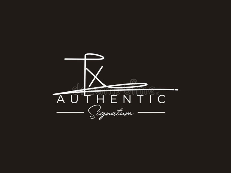 Letter TX Signature Logo Template Vector Stock Vector - Illustration of ...
