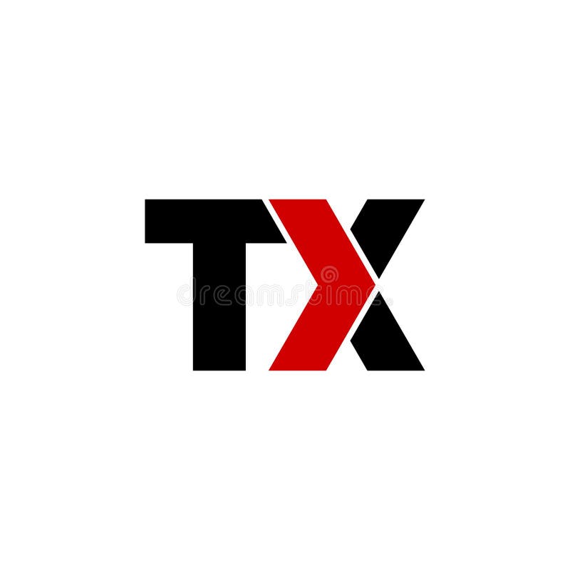 Letter TX Simple Monogram Logo Icon Design. Stock Vector - Illustration ...