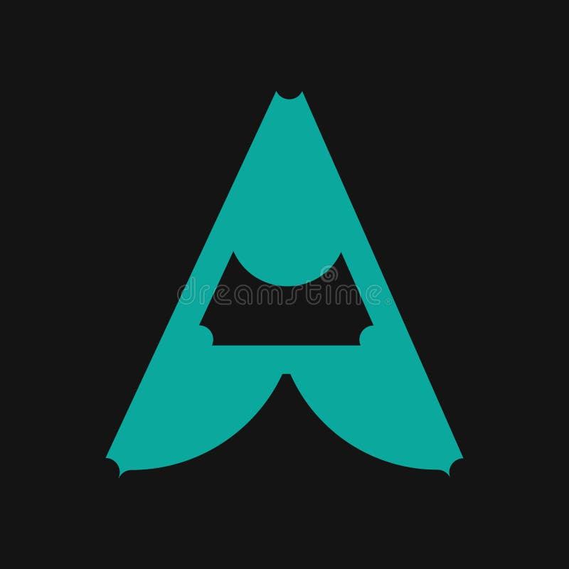 Letter a Typography Logo Design Template Element. White Letter a Text T ...