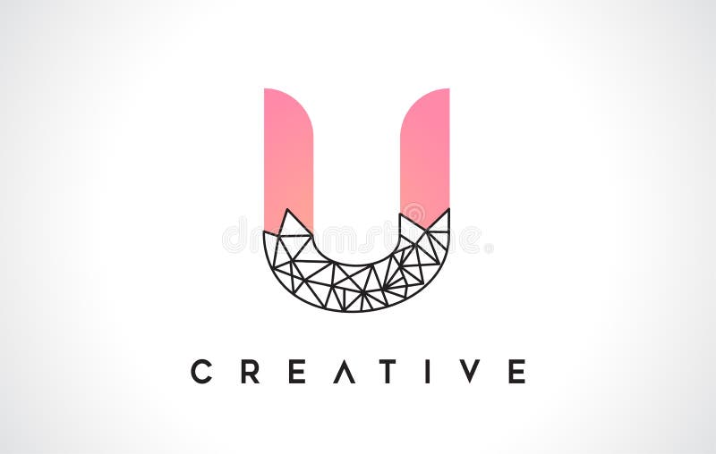 Letter U Beauty Logo. U Letter Design Vector with Origami Look Vector ...
